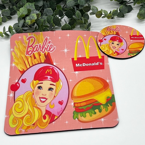 Office | Barbie Matching Mousepad And Coaster Set | Poshmark